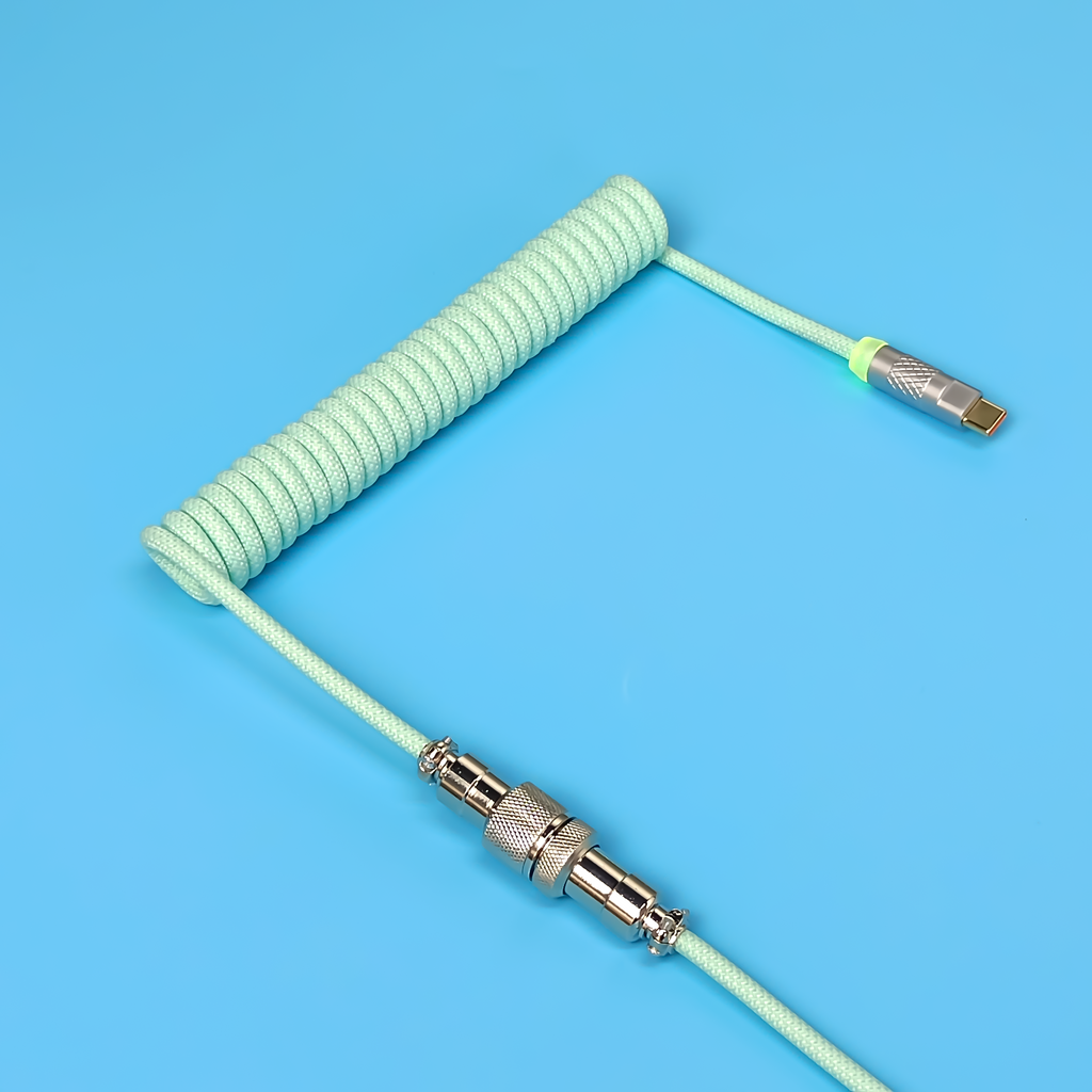 MACARON HANDMADE MECHANICAL KEYBOARD COILED USB-C CABLE – velocifiretech