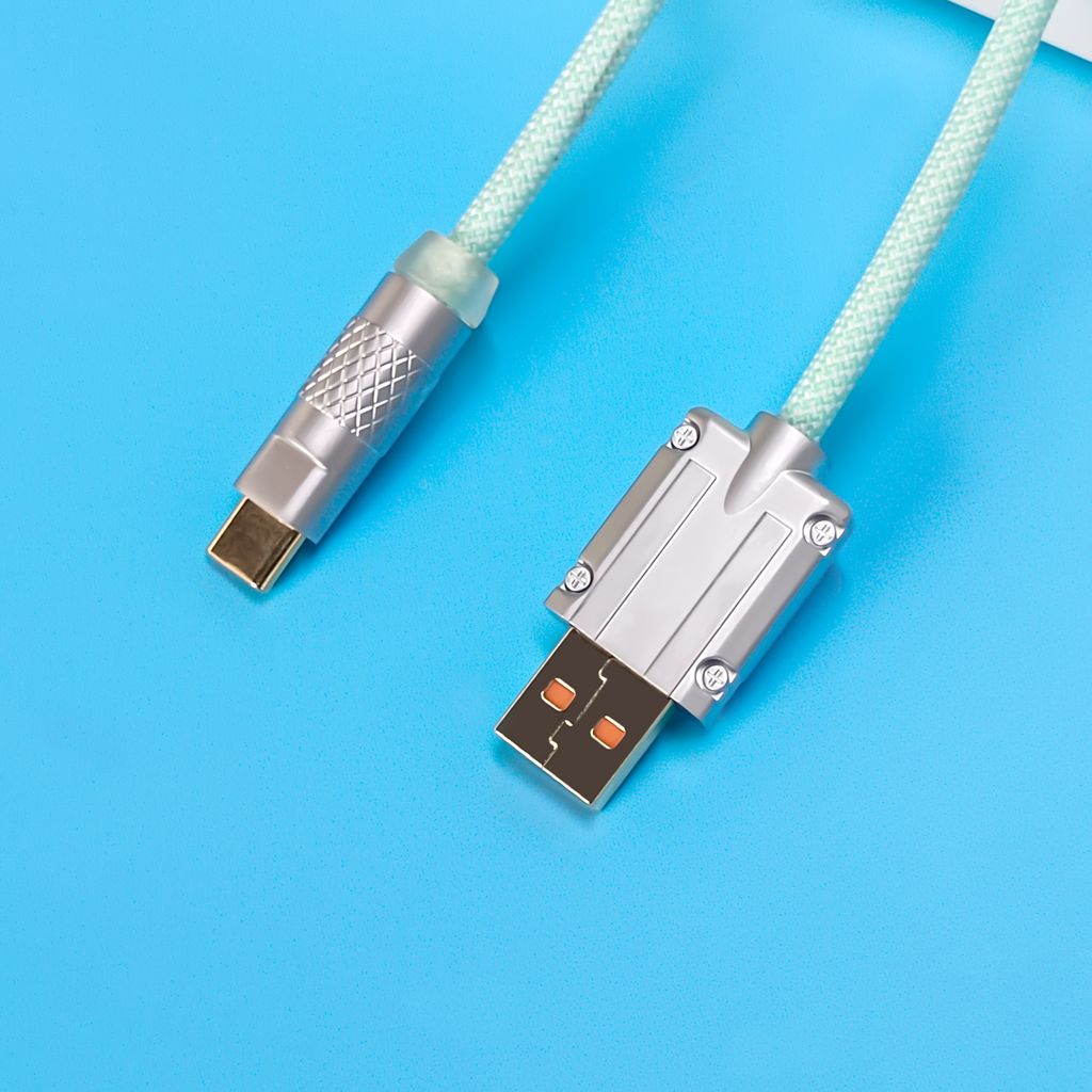 MACARON HANDMADE MECHANICAL KEYBOARD COILED USB-C CABLE – velocifiretech