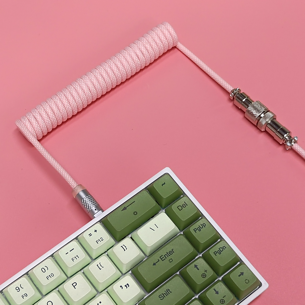 MACARON HANDMADE MECHANICAL KEYBOARD COILED USB-C CABLE – velocifiretech