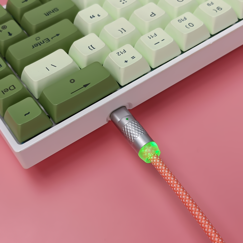 MACARON HANDMADE MECHANICAL KEYBOARD COILED USB-C CABLE – velocifiretech